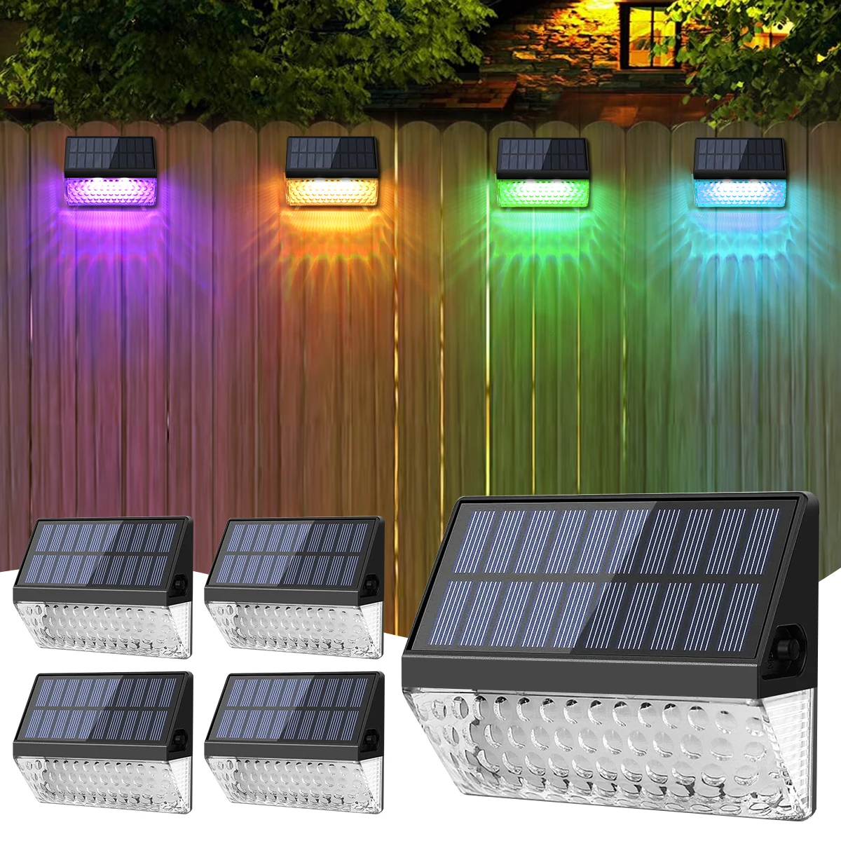 Solar-Fence-Lights-Outdoor-RGB-Warm-White-Solar-Deck-Light-IP65 ...