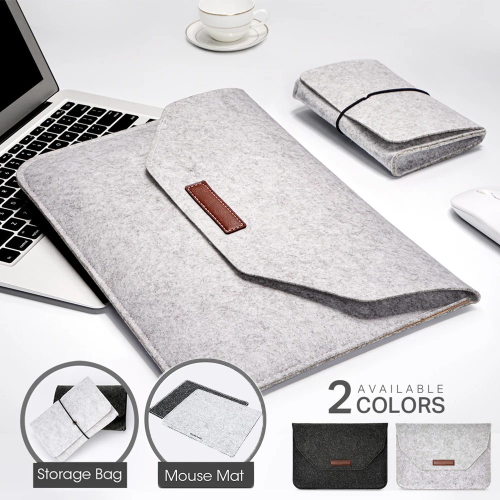 Wool-Felt-Laptop-Bag-Sleeve-Cover-11-12-13-15-Inch-For-Macbook-Air-Pro ...