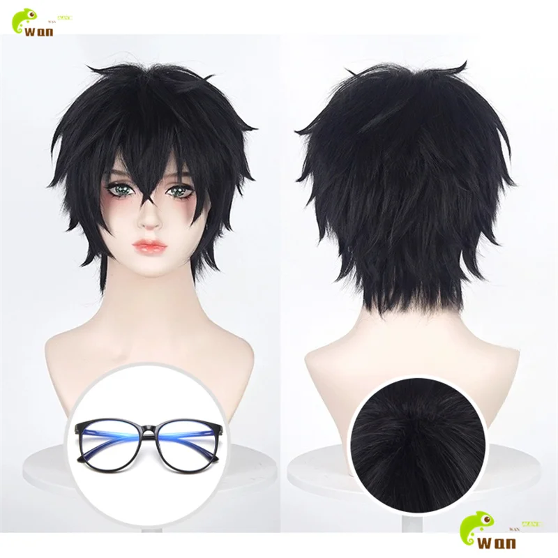 P5 Amamiya Ren Cosplay Wig 30cm Short Black Wigs JOKER P3RE Kurusu ...