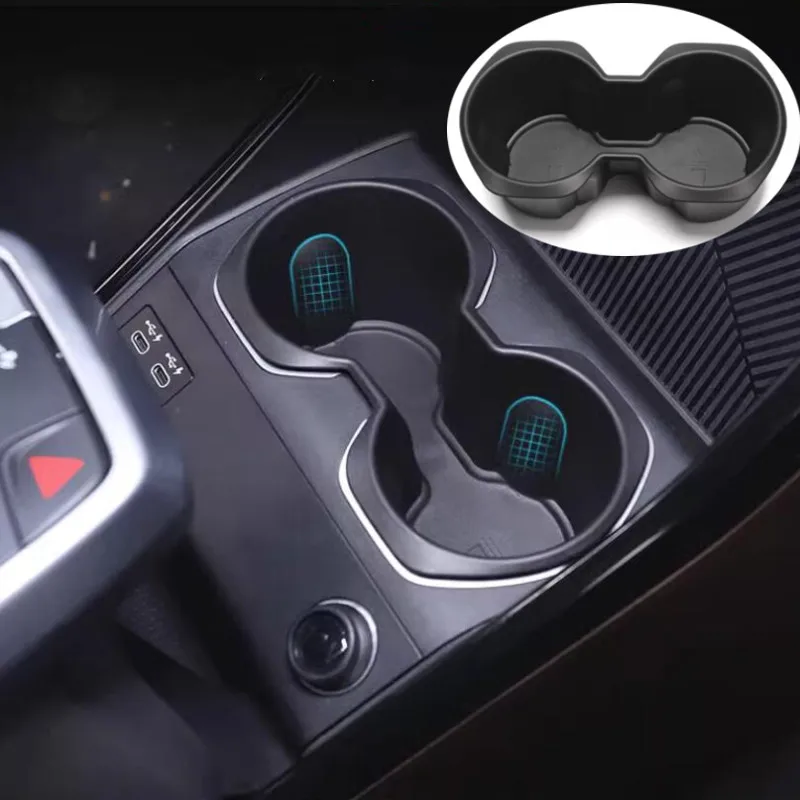 For-BMW-X1-U11-2023-2024-TPE-Black-Car-Center-Console-Water-Cup-Holder ...