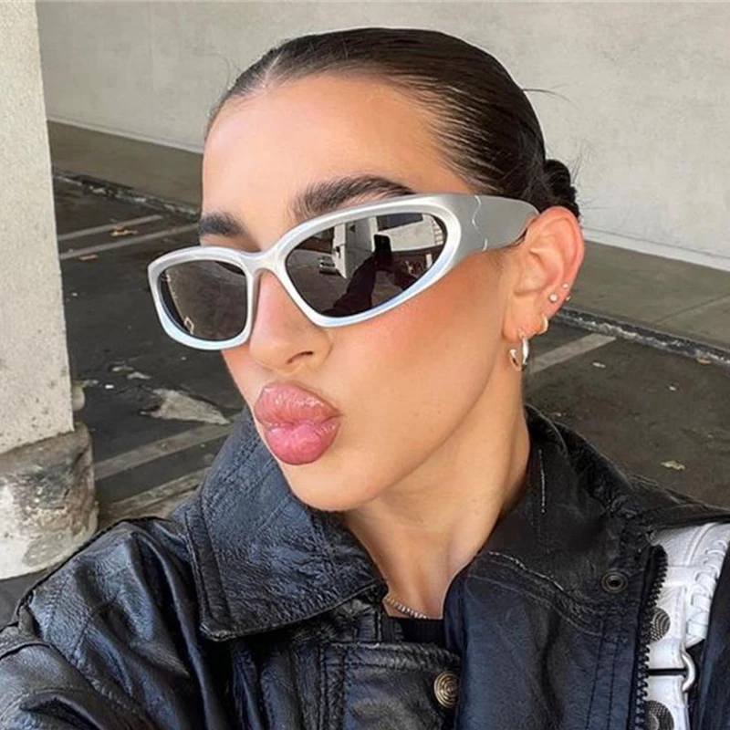 2000s Fashion Sunglasses | 2000s Women Sunglasses | Silver Mirror ...