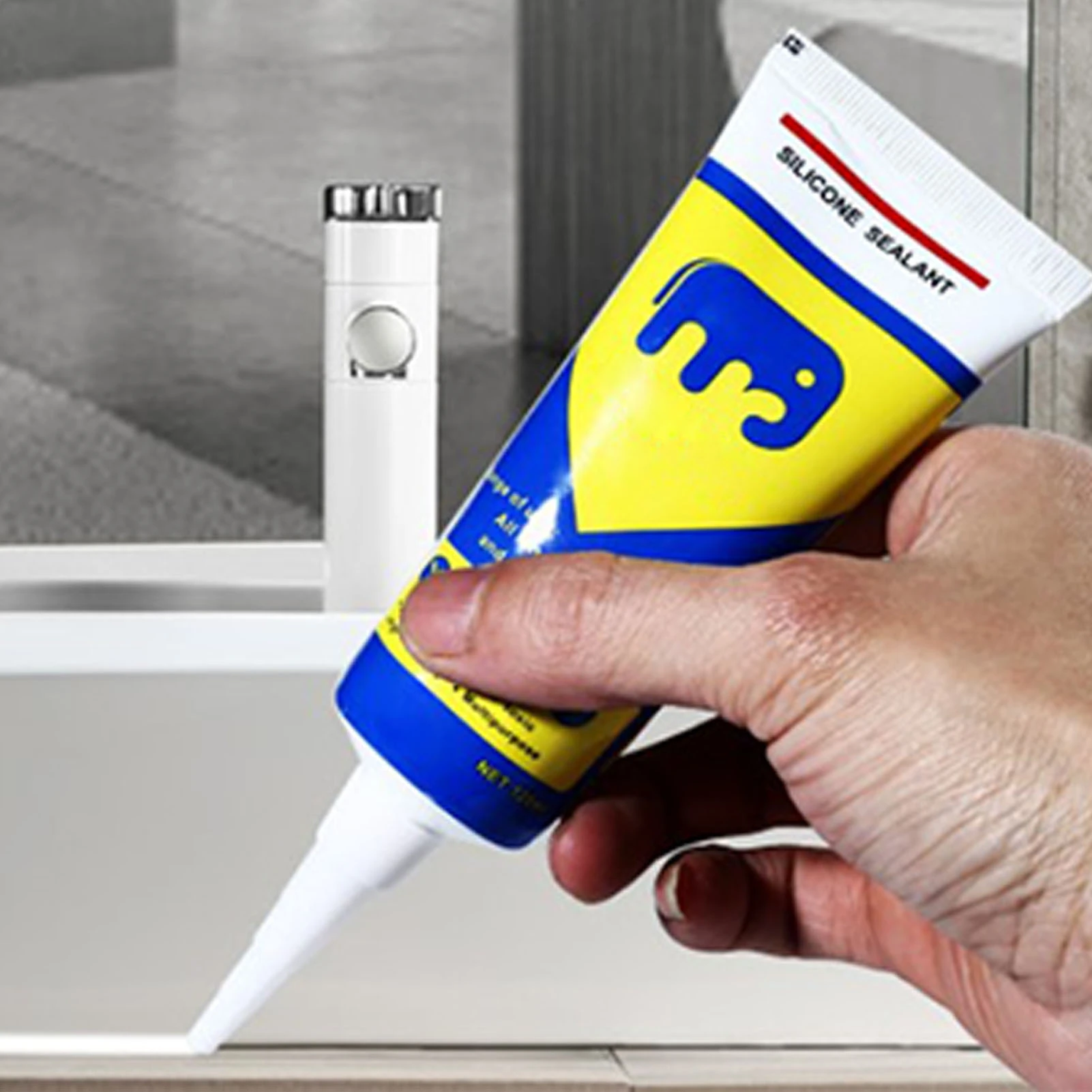 Multipurpose Silicone Sealant Waterproof Caulk Seal Mould Proof Clear Fast Drying Glass Glue for ...