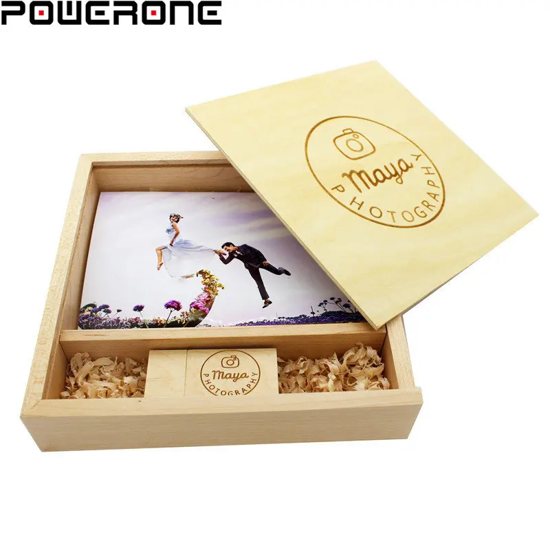 Powerone Usb Flash Drive Usb2.0 Wooden Photo Album 4gb 8gb 16gb 32gb ...