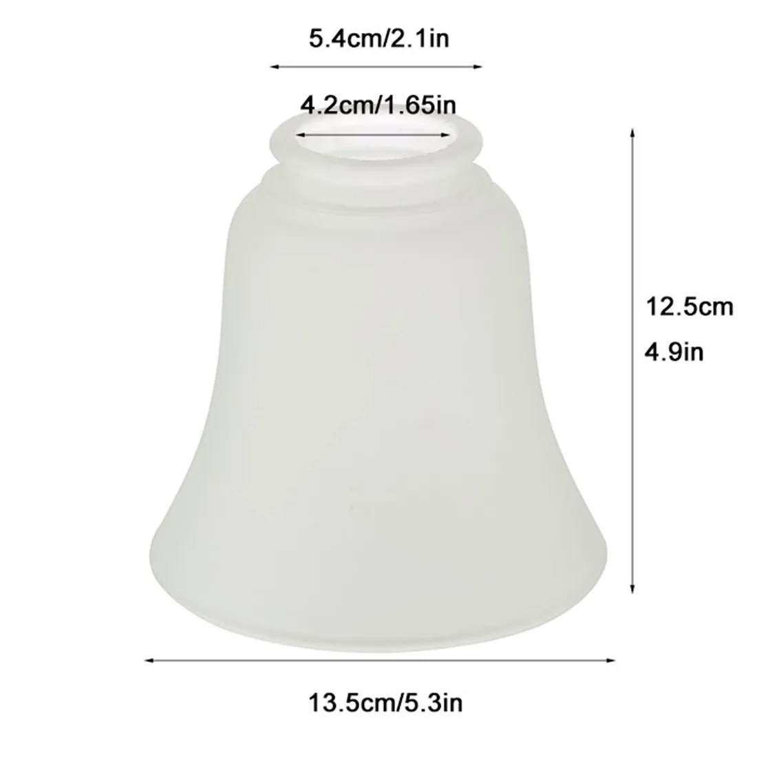 Bell Shaped Glass Lamp Shades Aspen Creative White Bell Glass Shade