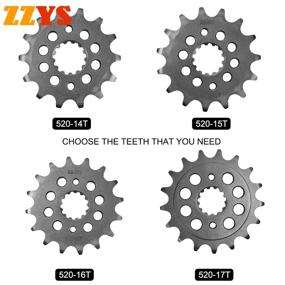 1pc-520-14T-15T-16T-17T-600CC-Front-Sprocket-Gear-Staring-Wheel-Cam-For ...