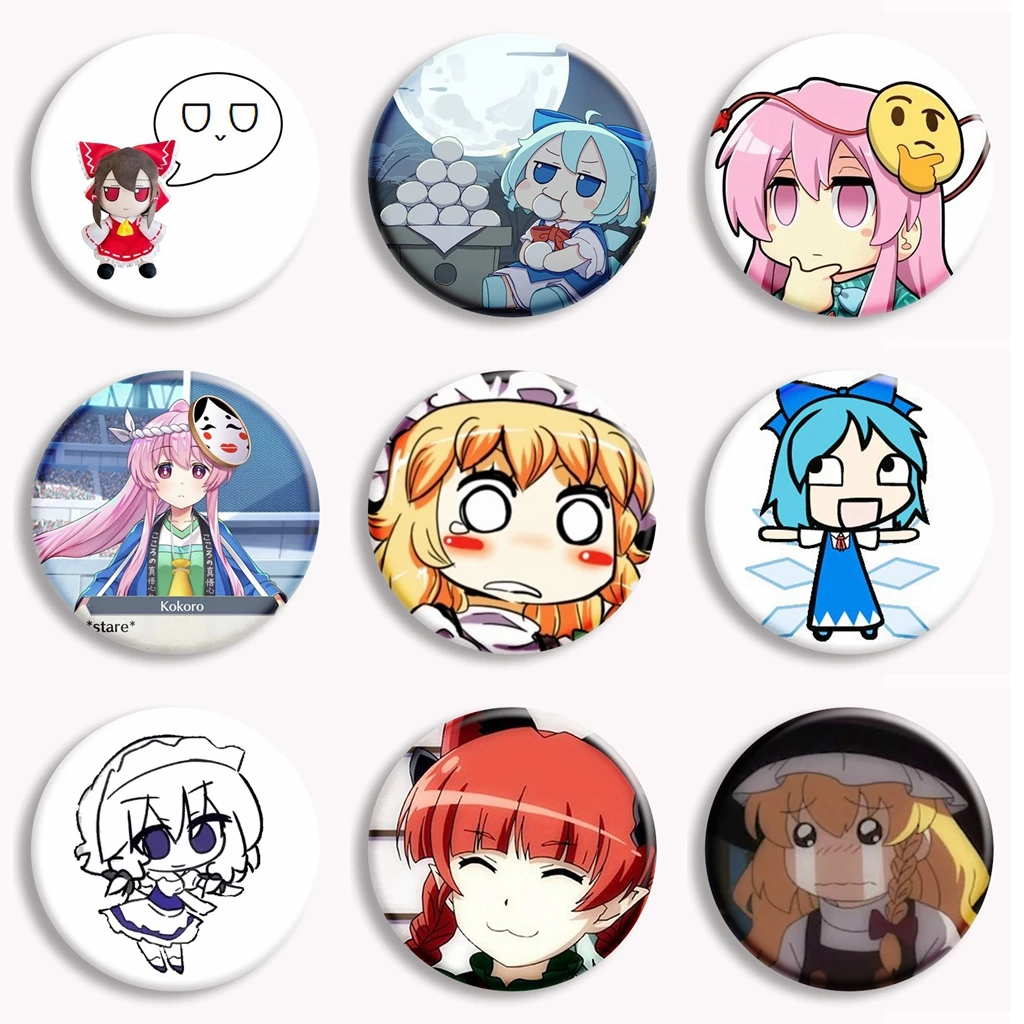 Anime Game Touhou Project Button Pin Sakuya Osana Marisa Izayoi Yuyuko ...