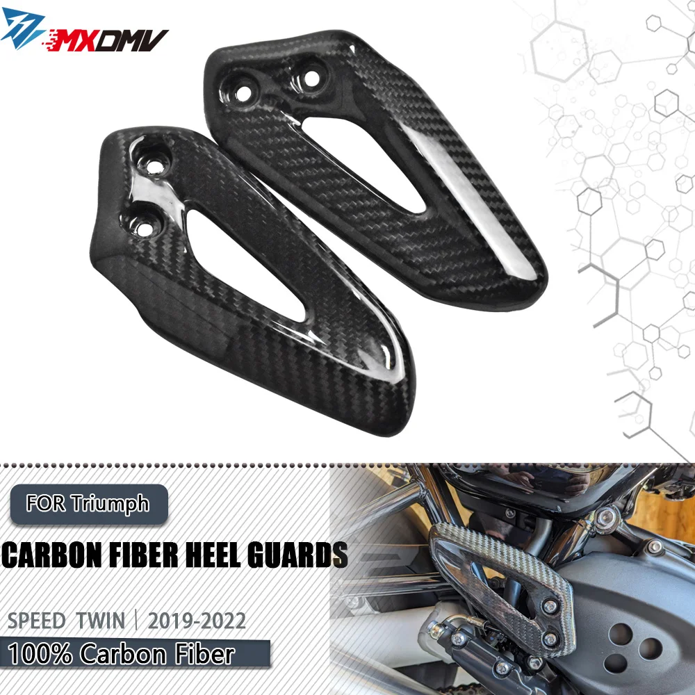 Carbon-Fiber-Motorcycle-Heel-Guard-Rearset-Plate-Foot-Peg-Protector ...