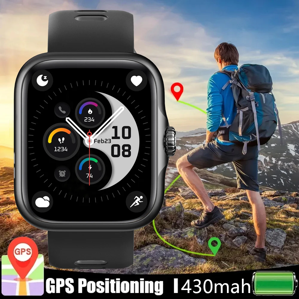 2023-New-GPS-Smart-Watch-for-XIAOMI-Sport-Watch-3ATM-waterproof-swim-activity-tracker-Amoled ...