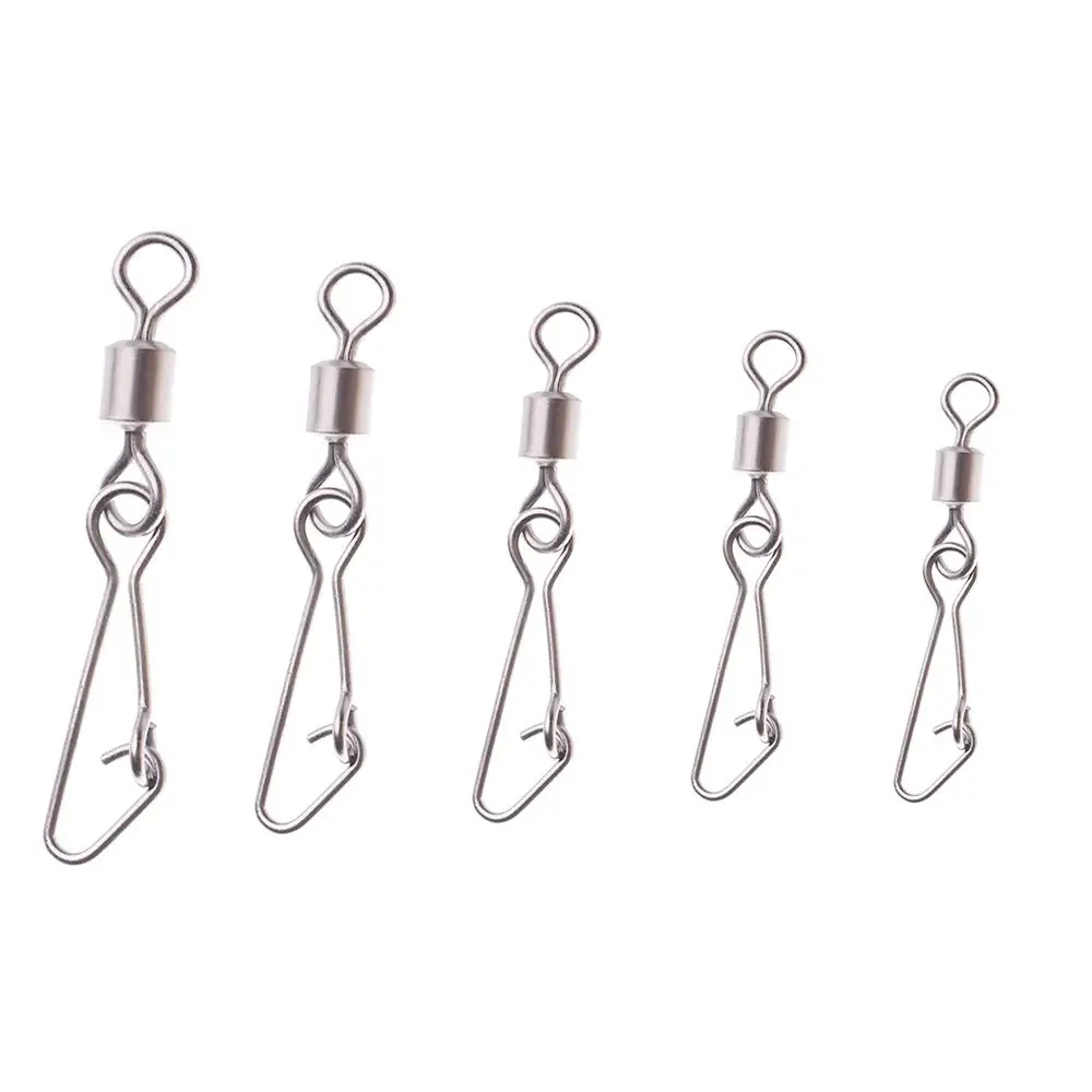 Fishing-Accessories-Connector-Pin-Bearing-Rolling-Swivel-Stainless-Steel-Snap-Fishhook-Lure ...
