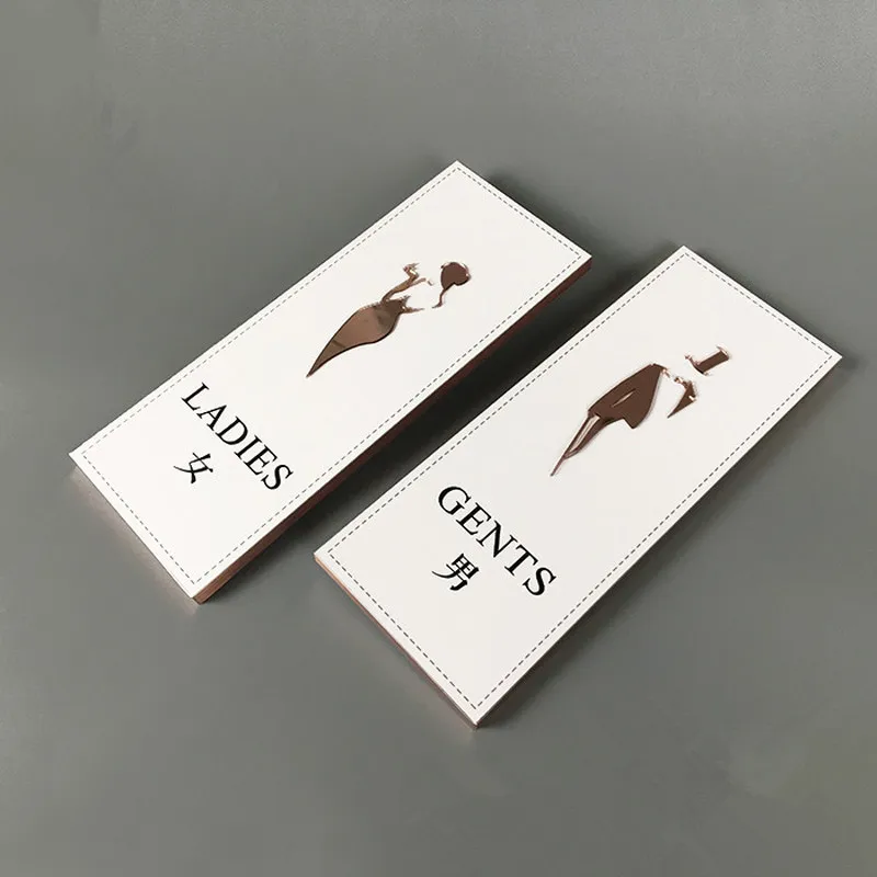 Toilet Number Sign Direction Sign Board Men Women Door Sticker PVC ...