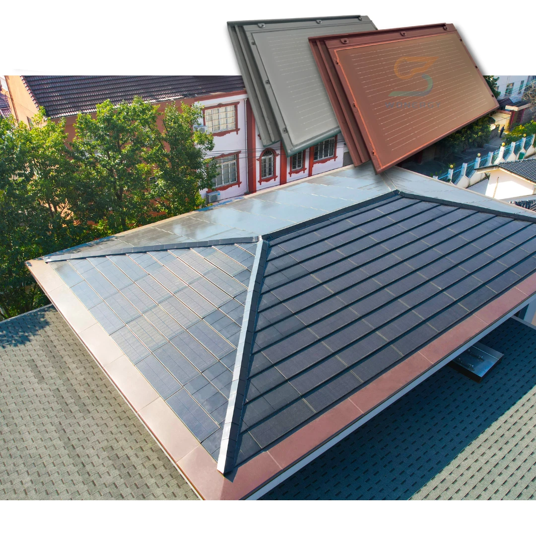 Red-87W-Solar-Energy-System-Integrated-PV-Single-Glass-Modules-on-Roof ...