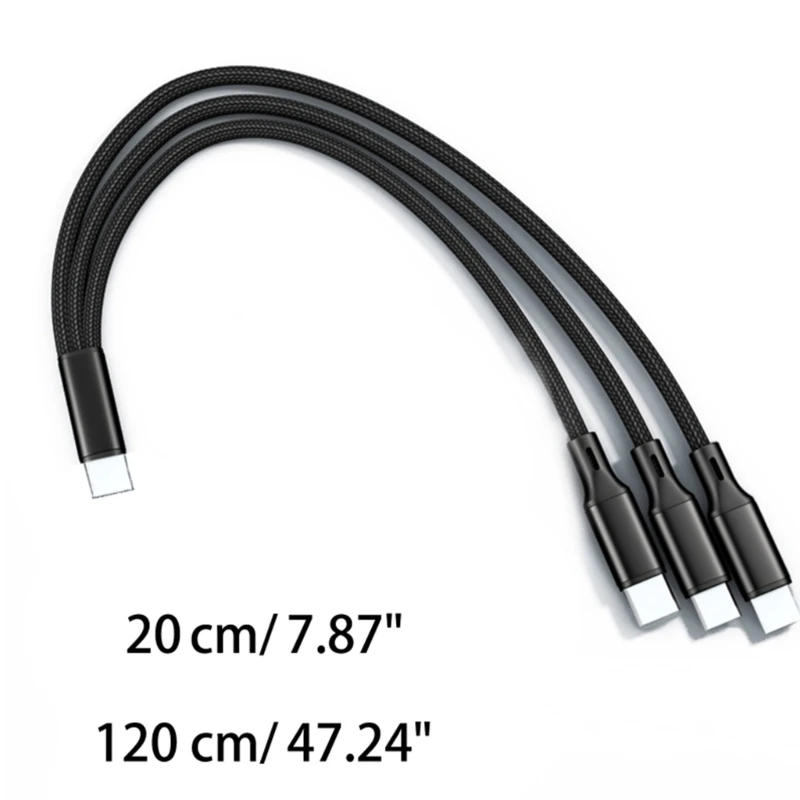 Multi USB Fast Charging Cable,3 in 1 2A Cord Connector with 3 Type C ...