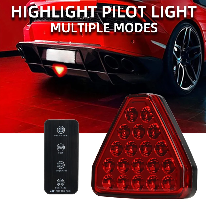 F1-Style-19LED-Brake-Signal-Lights-Triangle-Style-Car-Rear-Warning-Lamp ...