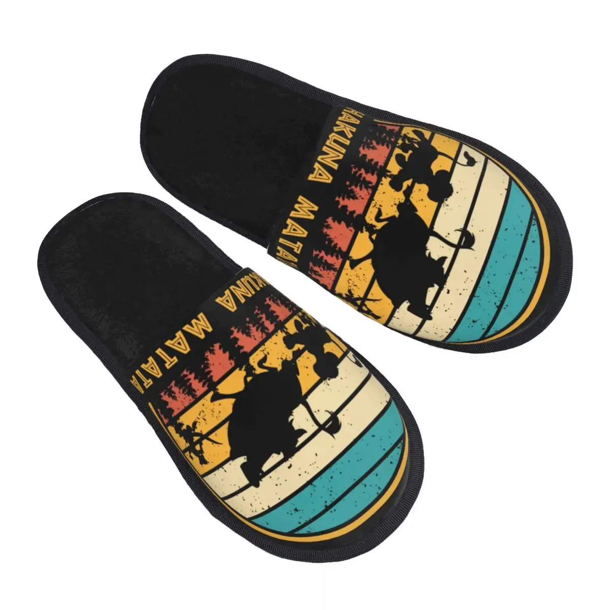 The King Lion Simba And Nala Soft Scuff Memory Foam Slippers Women Spa ...