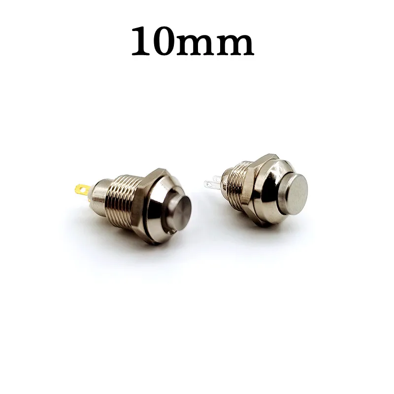10mm-Mini-2pin-Panel-Hole-Metal-Button-Switch-Power-Button-High-Head ...