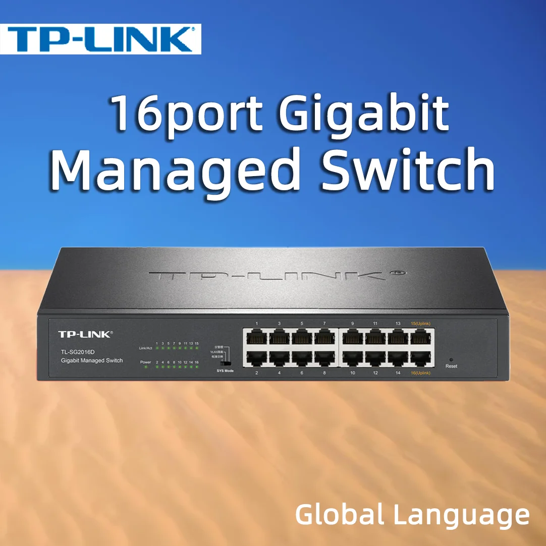 TP-Link-16-Rj45-Ports-Gigabit-Switch-1000Mbps-Desktop-Web-Managed-Ethernet-Hub-Internet-Network ...