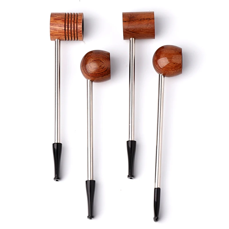 Red Sandalwood Smoking Pipe Men Portable Straight Solid Wood Tobacco ...