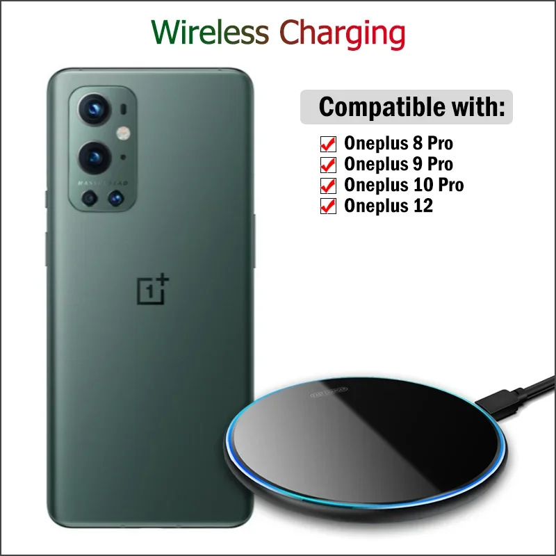 15W Universal Fast Wireless Charger for Oneplus 12 / 10 Pro / 9 Pro / 8 ...
