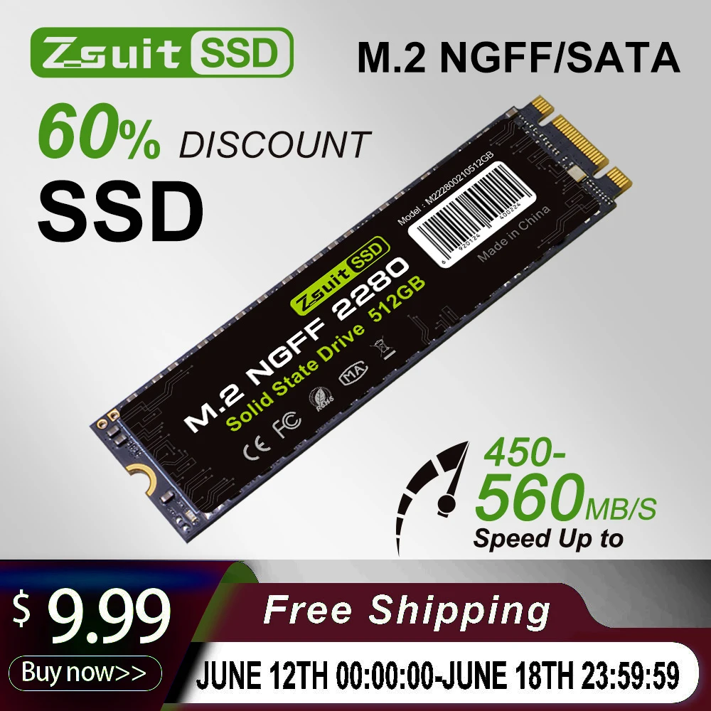 Zsuit SSD SATA M2 128GB 256GB 512GB 1 تيرا بايت محرك الحالة الصلبة ...