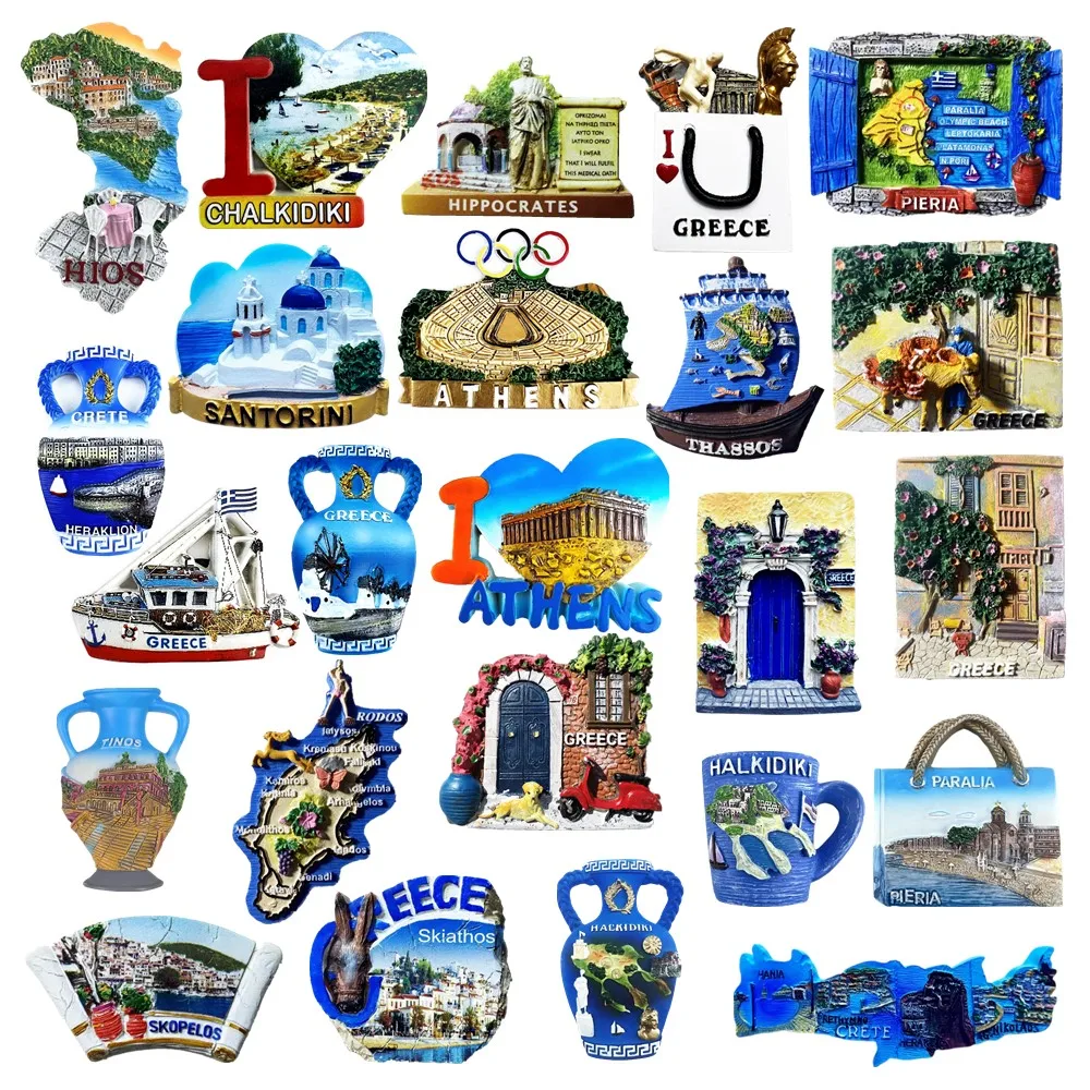 Europe-Greece-3D-Fridge-Magnets-Refrigerator-Stickers-Tourist-Souvenir ...