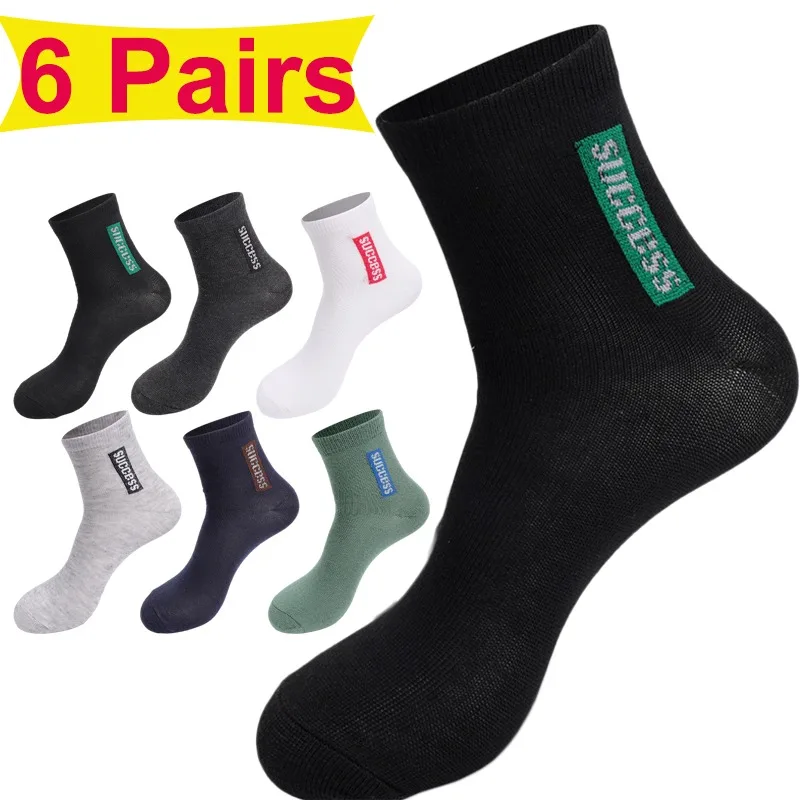 6-Pairs-High-Quality-Men-Socks-Soft-Breathable-Cotton-Sports-Mid-Tube ...