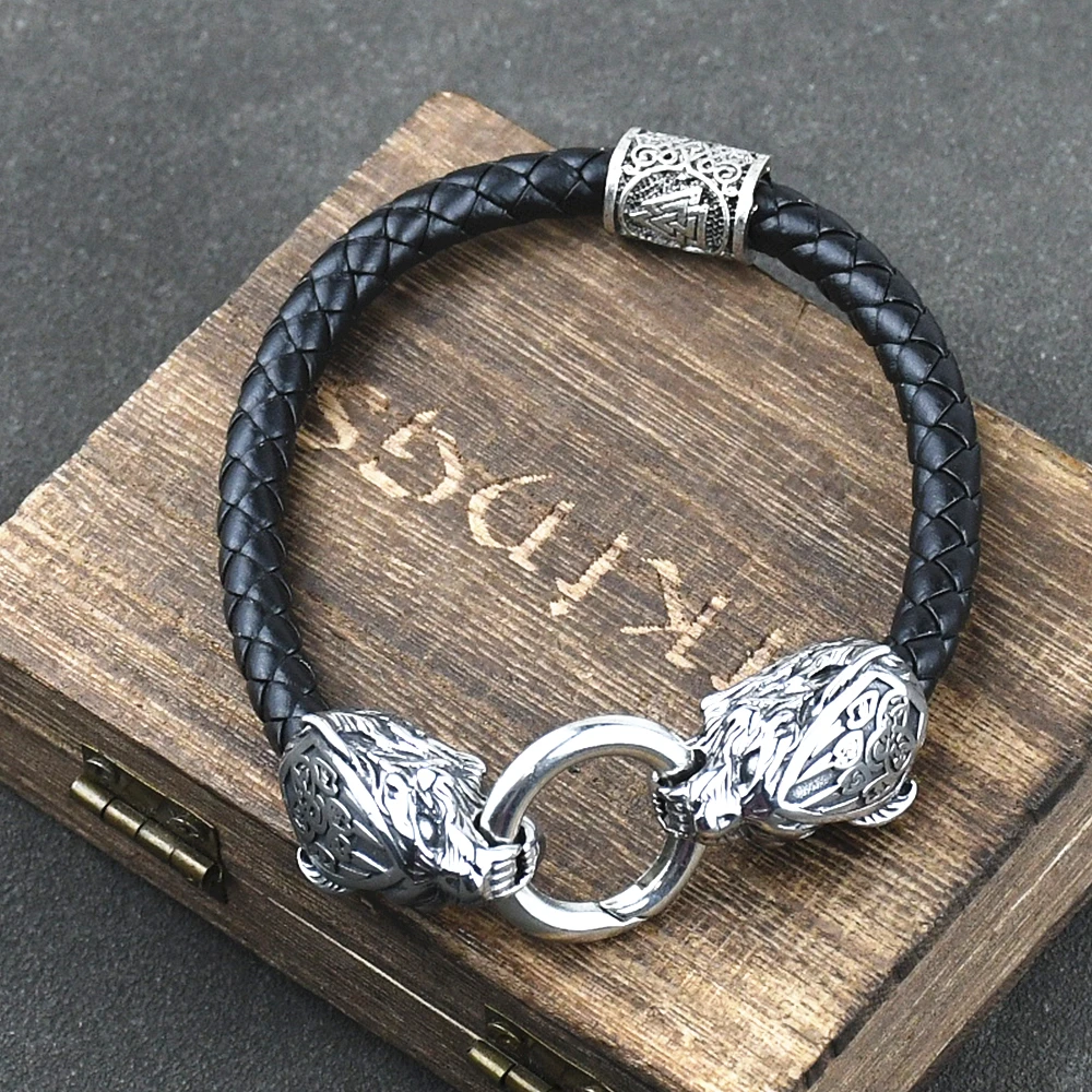 Tanio Viking Rune Valknut bransoletka z koralików męska stal nierdzewna ...