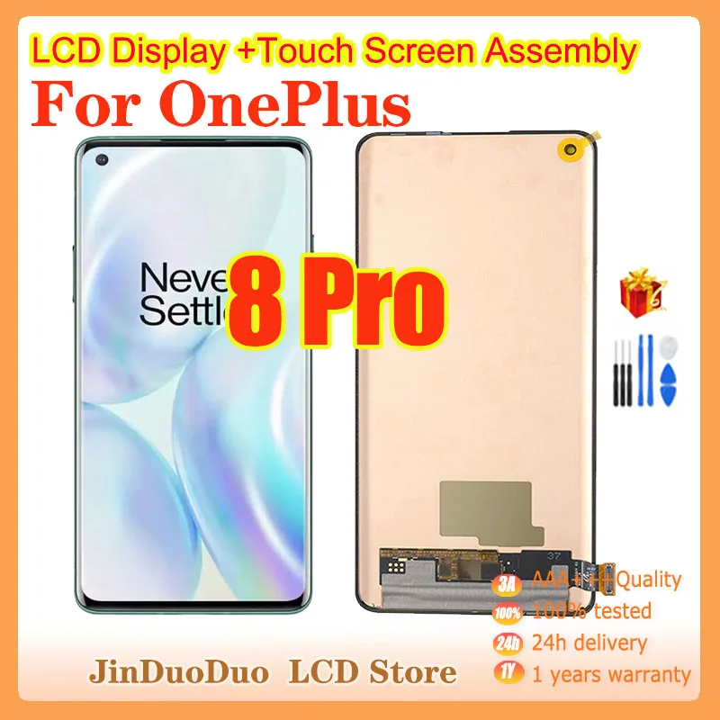 6.78 "original para oneplus 8 pro display lcd tela de toque digitador ...