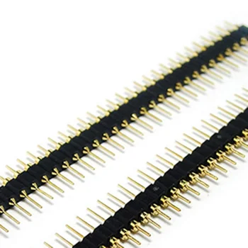 5pcs 2.54mm Pitch 1x40P 40Pin Female Male Hole Round Header Strip ...