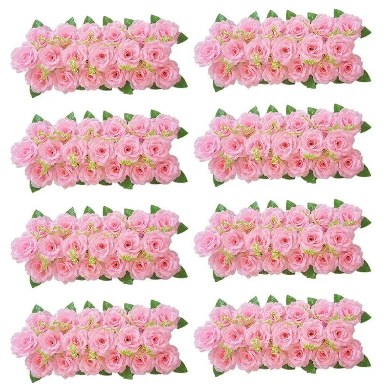 Flower Wall Panel Artificial Rose Flower For Party Wedding Decor Bridal ...