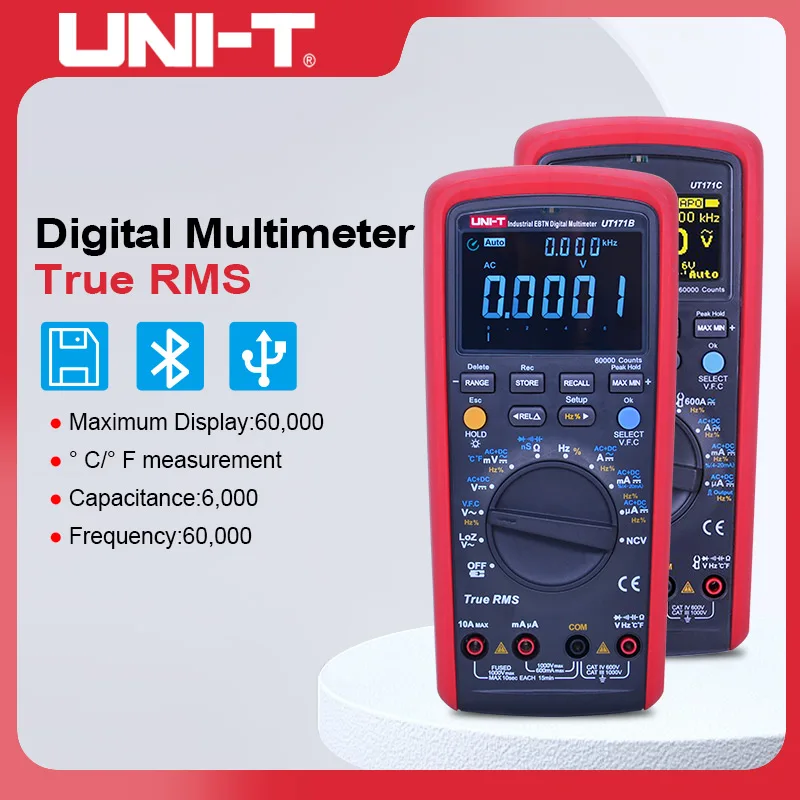 UNI-T-UT171-Series-Industrial-Digital-Multimeter-Admittance-60K-High ...