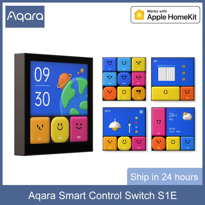 Aqara Smart Switch S1E LED Touch Panel Voice Control Timer Calendar ...