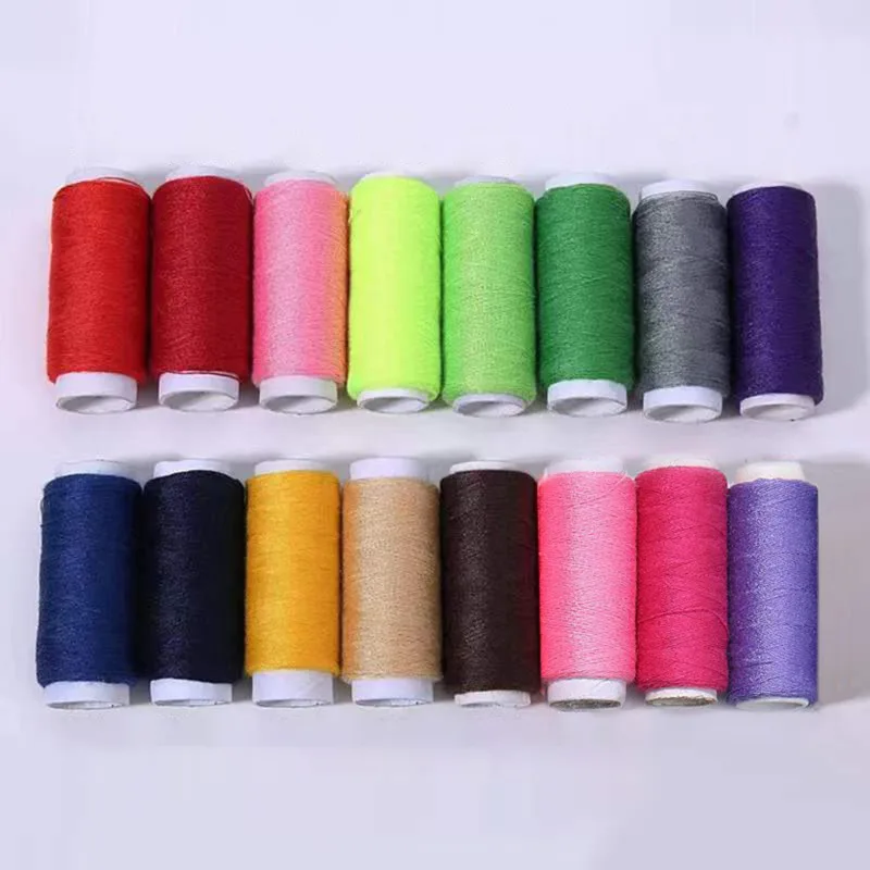 10Pcs-Set-Polyester-Sewing-Thread-200-Yards-Spool-Home-Sewing-Kit-for ...