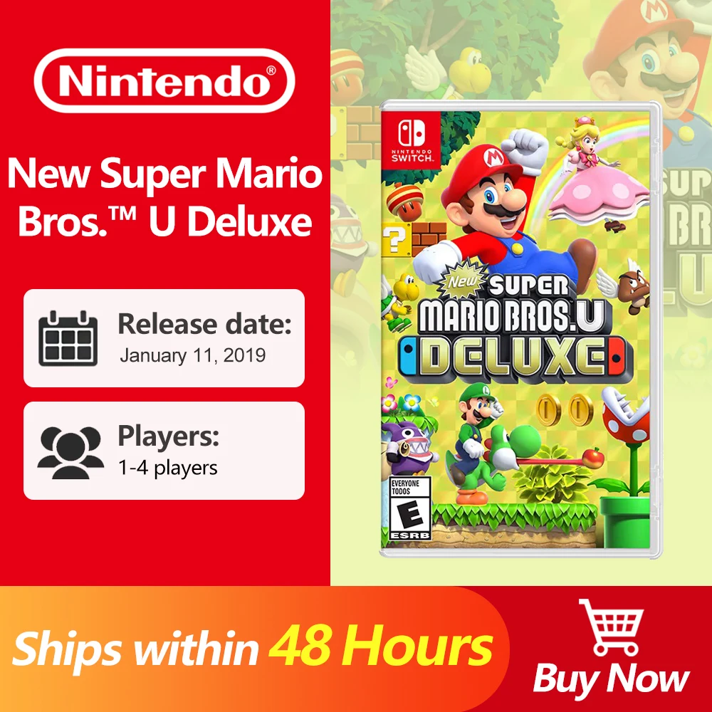 Nintendo Switch Games New Super Mario Bros. U Deluxe Platformer Action ...