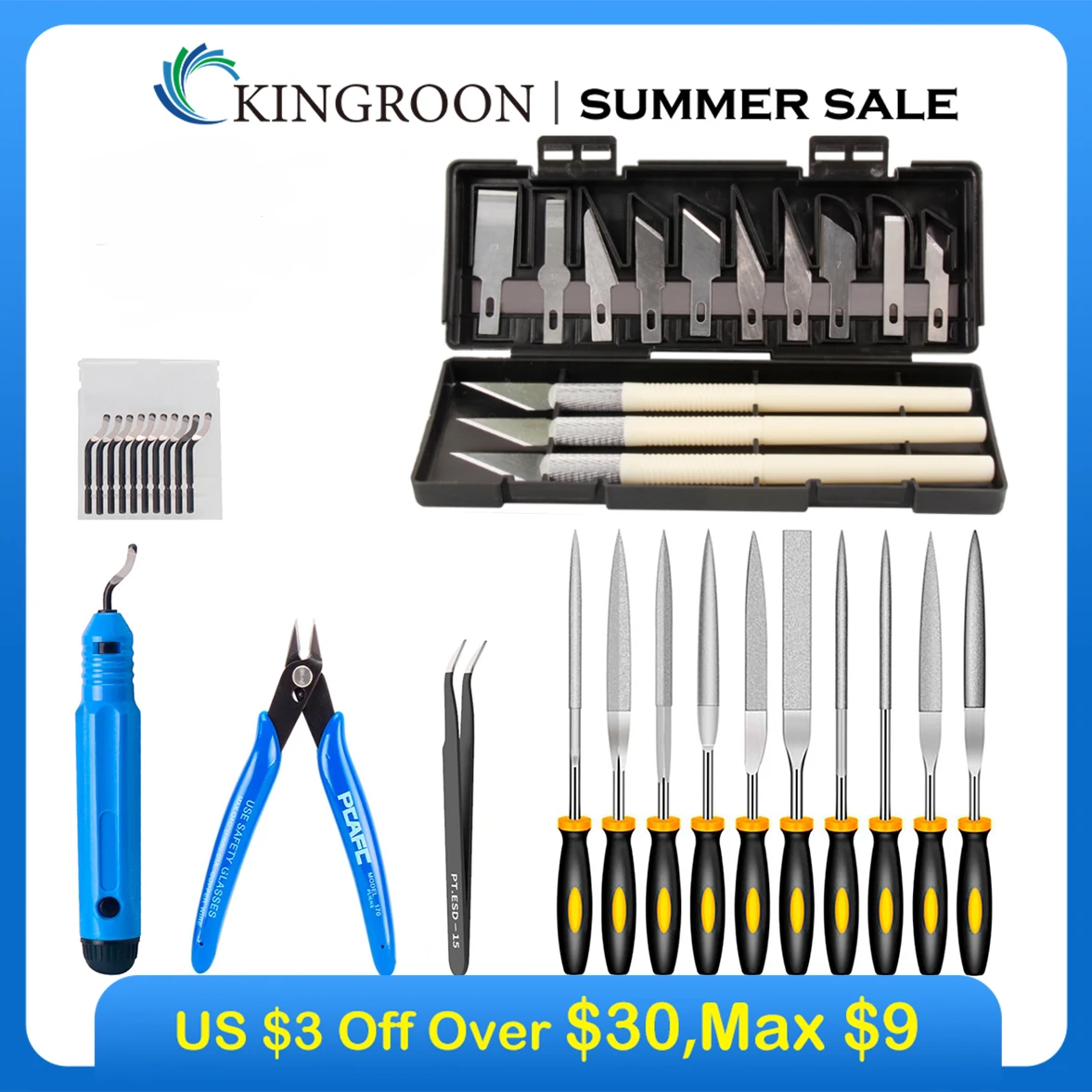 KINGROON-Deburring-Tool-Kit-Engraving-Knife-Carving-Tool-DIY-3D-Printer ...