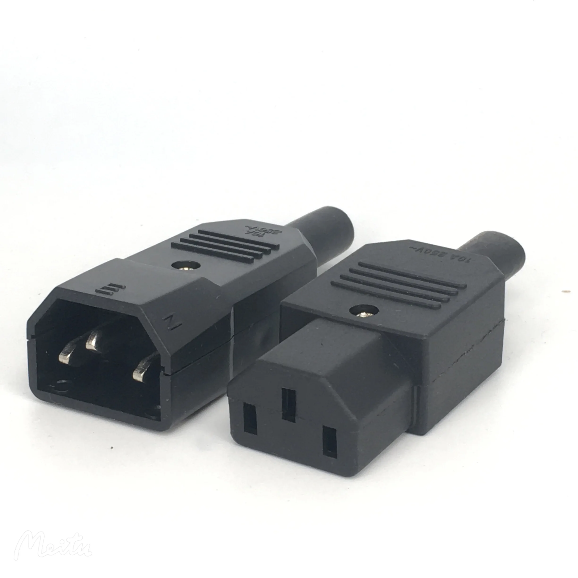 IEC-10A-250V-Straight-Cable-Plug-Connector-Rewireable-C13-C14-Plug ...
