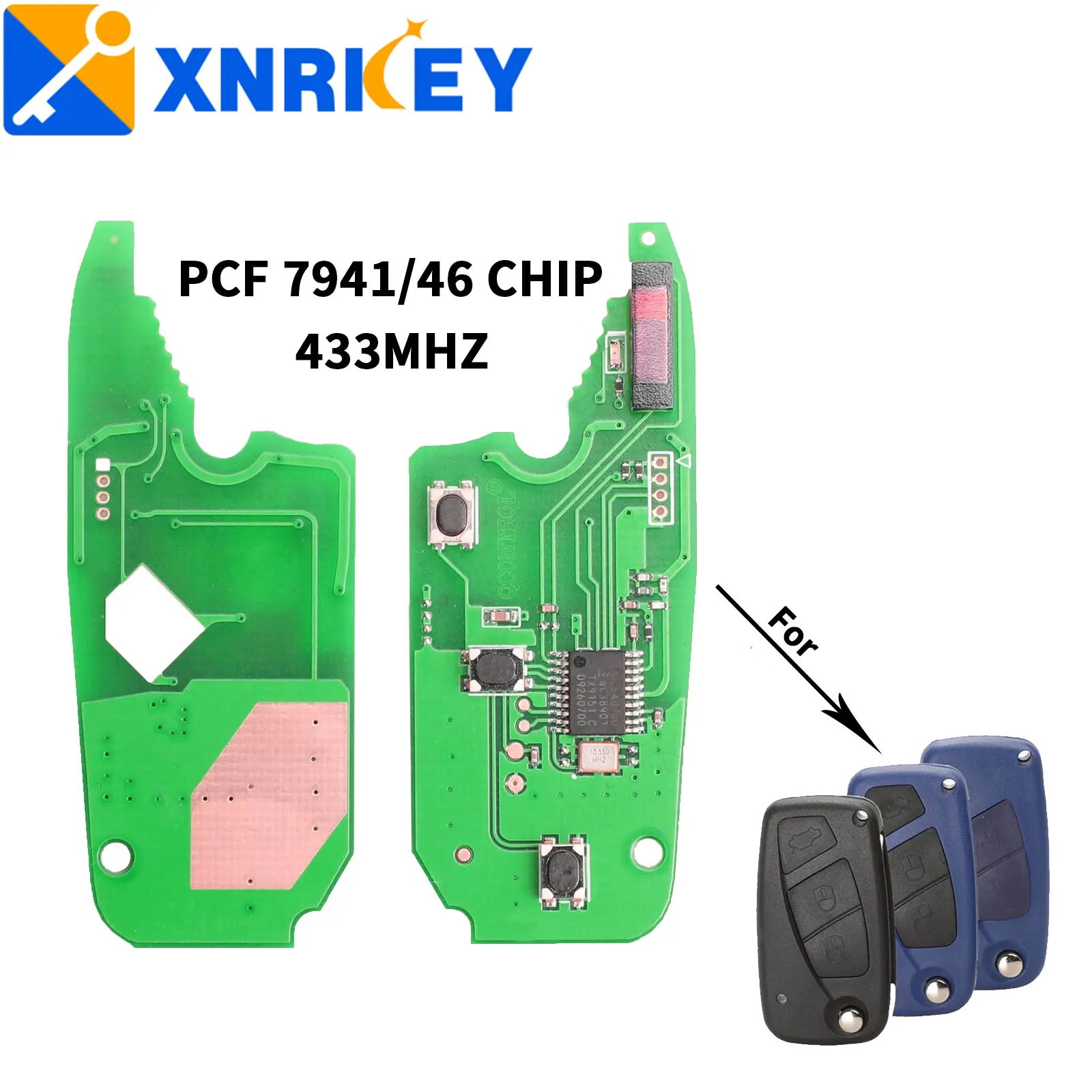 XNRKEY 2/3 Buttons PCF7946/PCF7941/ID46 Chip 433Mhz Remote Car Key For ...