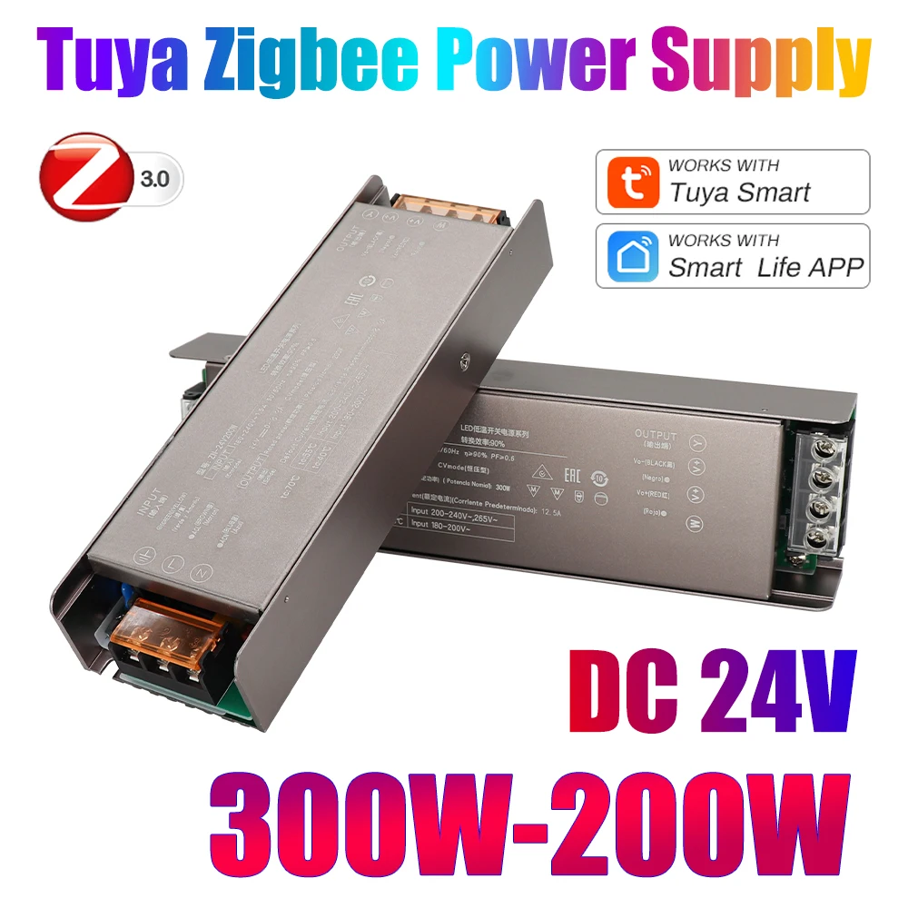 Zigbee-Tuya-300W-200W-LED-Power-Supply-AC-to-DC-24V-LED-Driver-LED ...