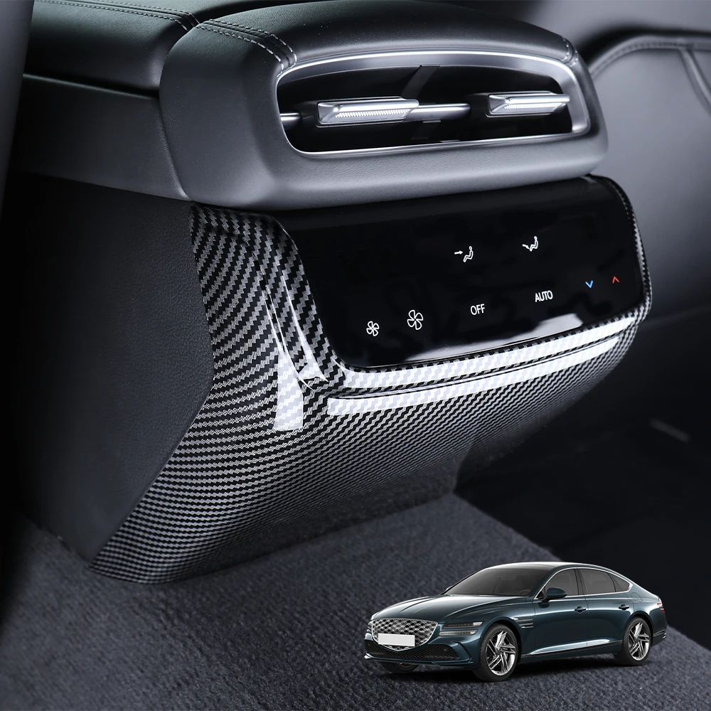 For Genesis G80 RG3 2025 2026 Carbon Fiber Wood Grain Rear Air Vent ...