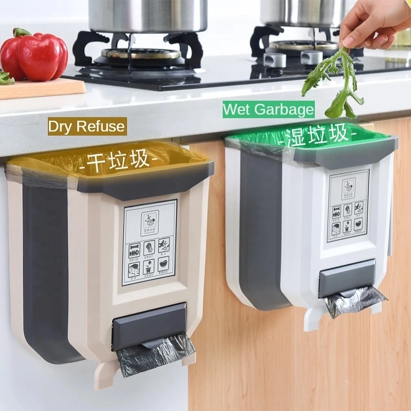Kitchen Trash Storage Cabinet | Kitchen Cabinet Trash Bins - Foldable ...
