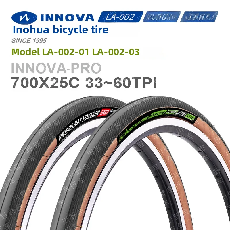 Innova-Brown-Yellow-Edge-Road-Bicycle-Tires-700-25-28-32-35-38-40C-High ...