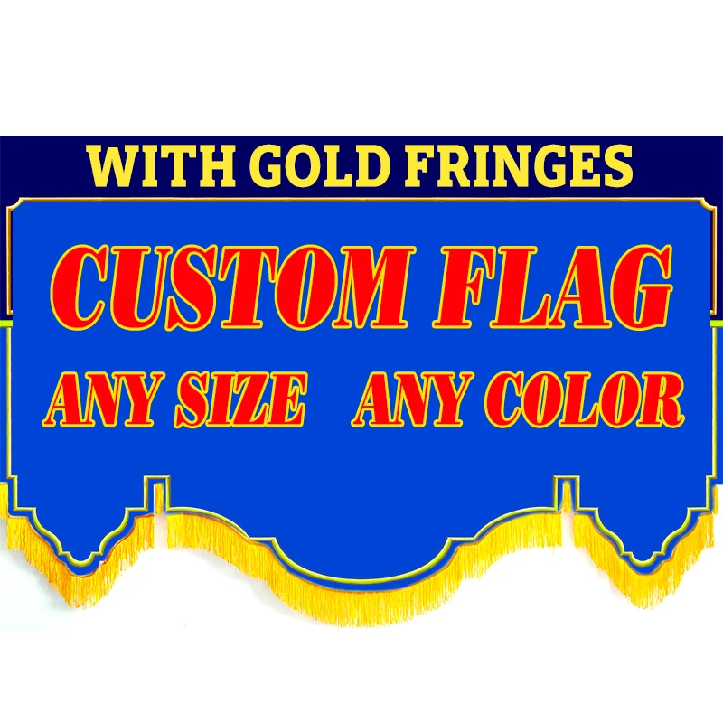 Custom-Flag-With-Gold-Fringes-Tassels-Single-Side-Printing-Satin-Fabric ...
