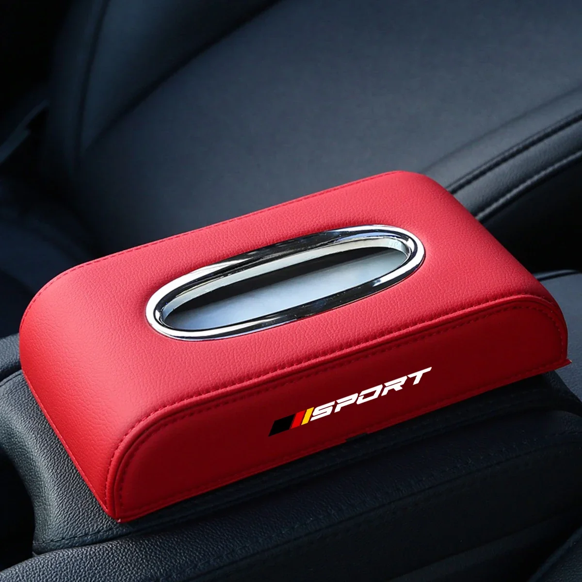 1pc Leather Supplies Seat-type Center Console Car Tissue Box For Audi ...
