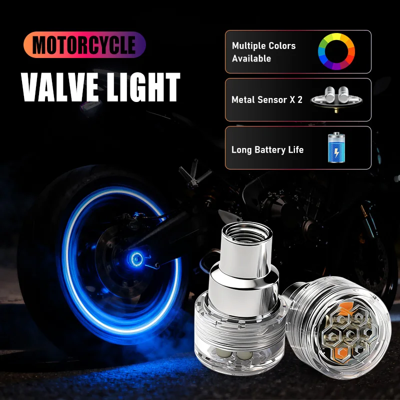 LED Bicycle Wheel Fluorescent Light Motorcycle Tire Valve Light Cover ...