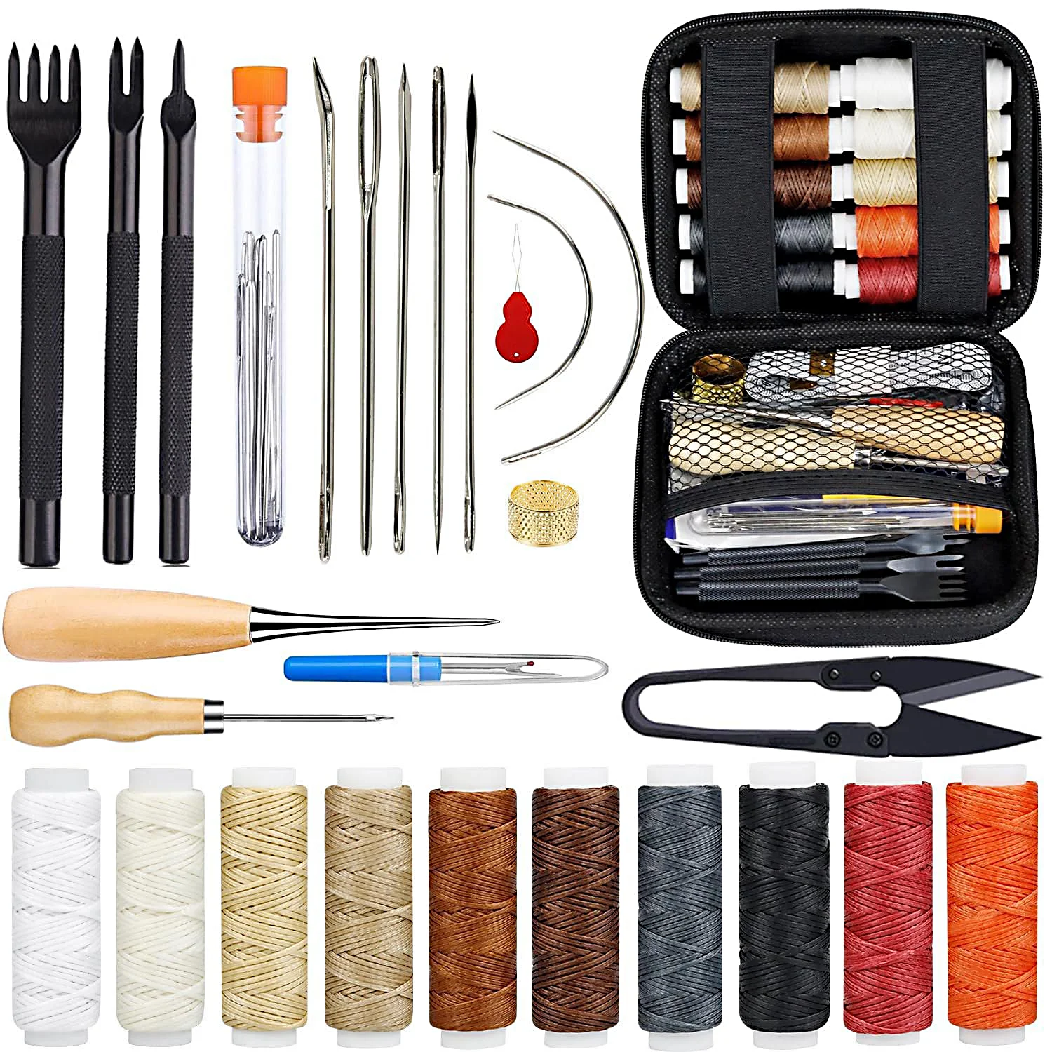3-Sets-Professional-Leather-Craft-Tools-Kit-Diy-Hand-Cutter-Sewing ...