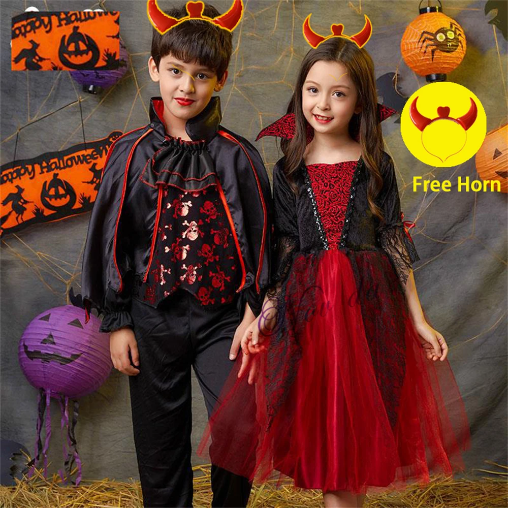 Gothic Vampire Costume For Kids