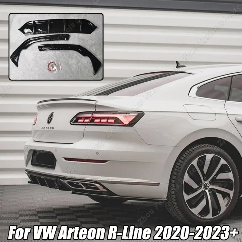 For-Volkswagen-Arteon-R-Line-2020-2023-Maxton-Style-Gloss-Black-Car ...