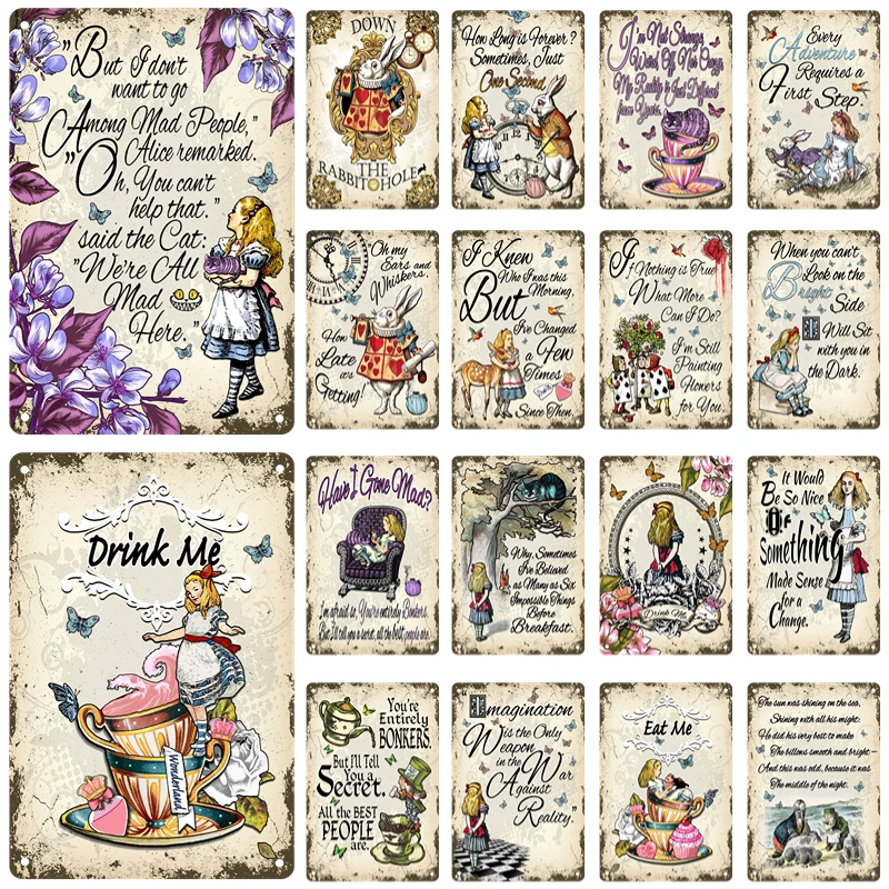 Cartoon-Anime-Girls-and-Cute-Animals-English-Proverbs-Metal-Tin-Sing ...