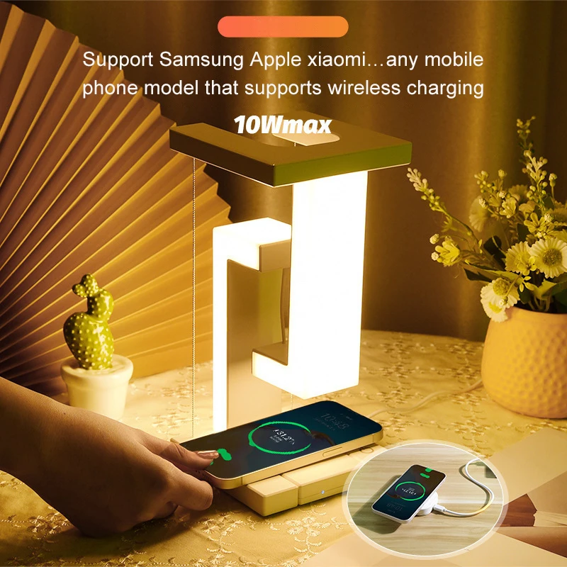 Suspended-anti-gravity-wireless-charging-table-lamp-LED-lamp-office ...