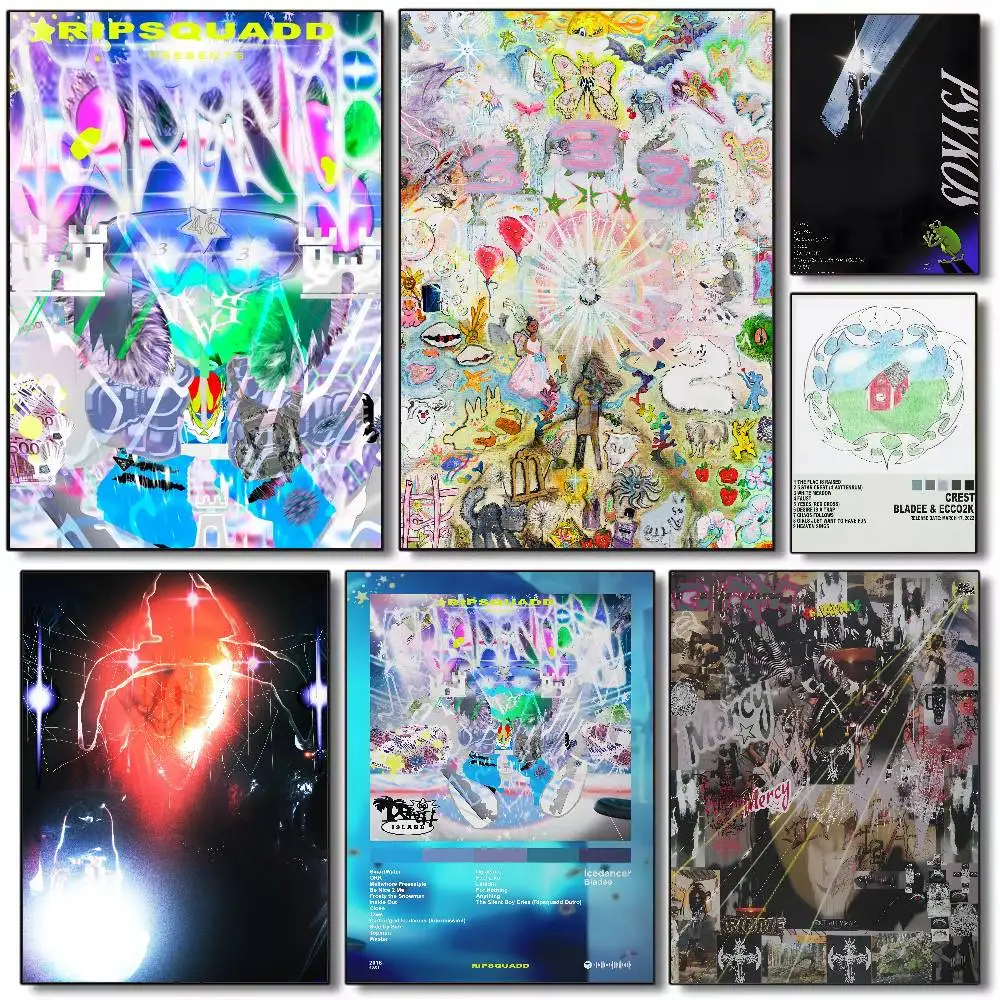 Póster de Singer Bladee 333, arte HD, pared adhesiva, impermeable ...