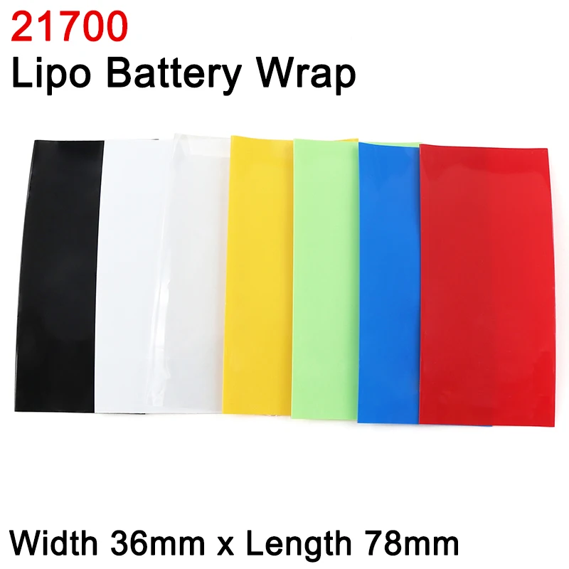 20~250pcs 21700 Lipo Battery Film PVC Heat Shrink Tube Precut Insulated ...